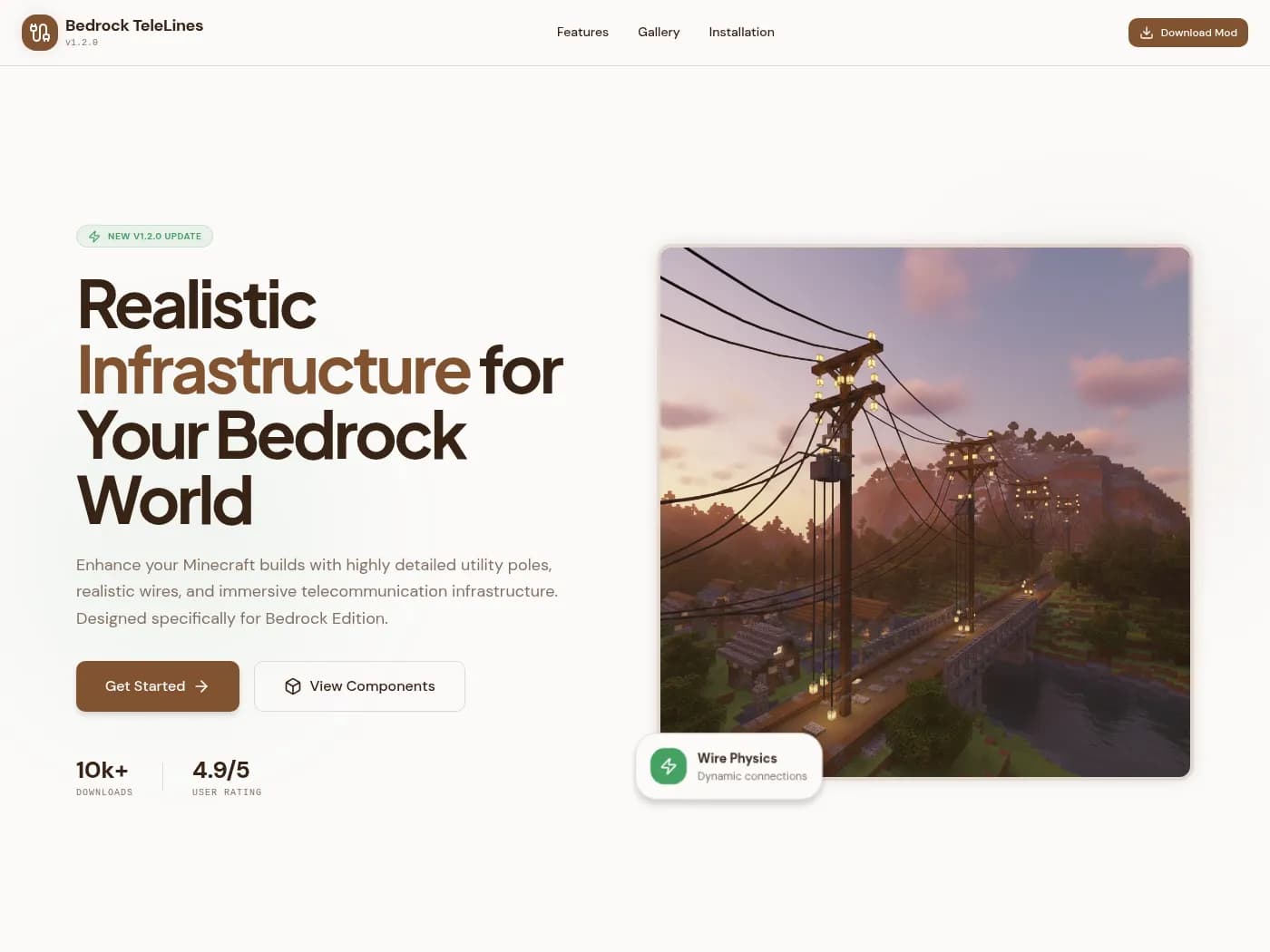 Bedrock TeleLines Mod