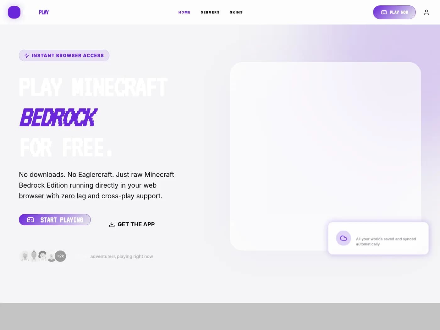 BedrockPlay Web Client