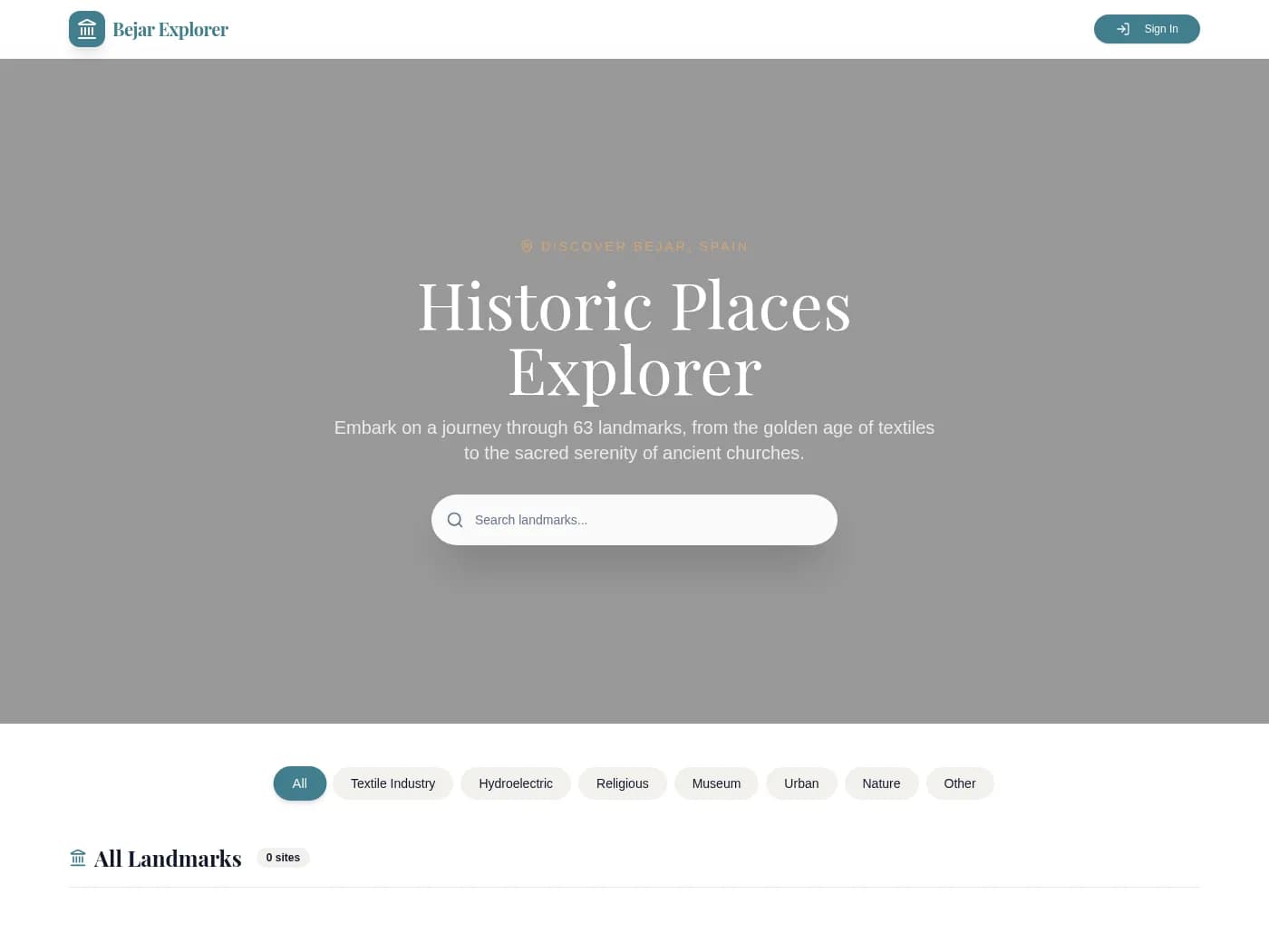 Béjar Places Explorer