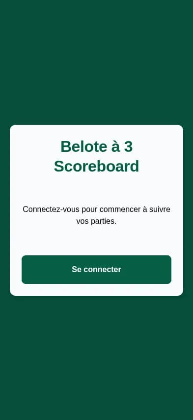 Belote Scorekeeper Mobile