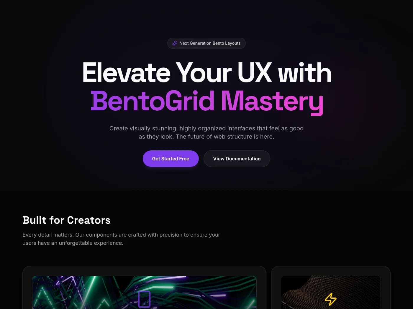 BentoGrid UX