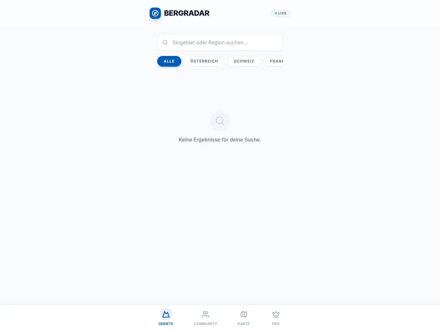 BergRadar Webapp