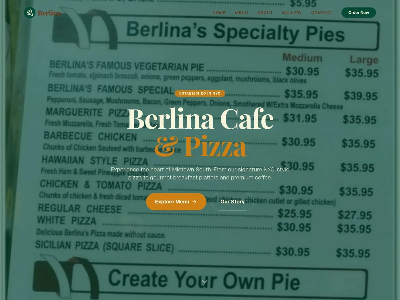 Berlina Cafe Web Experience