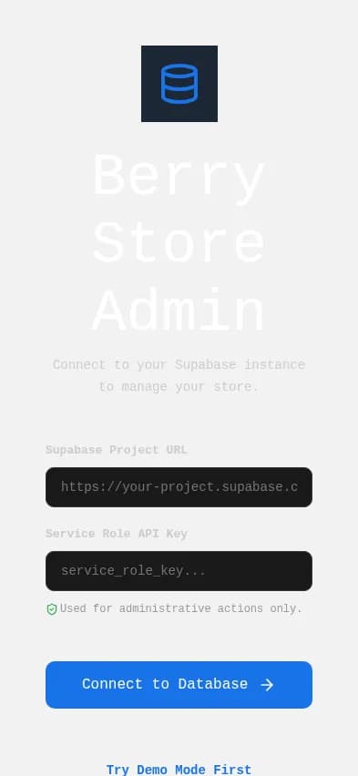 Berry Store Admin App