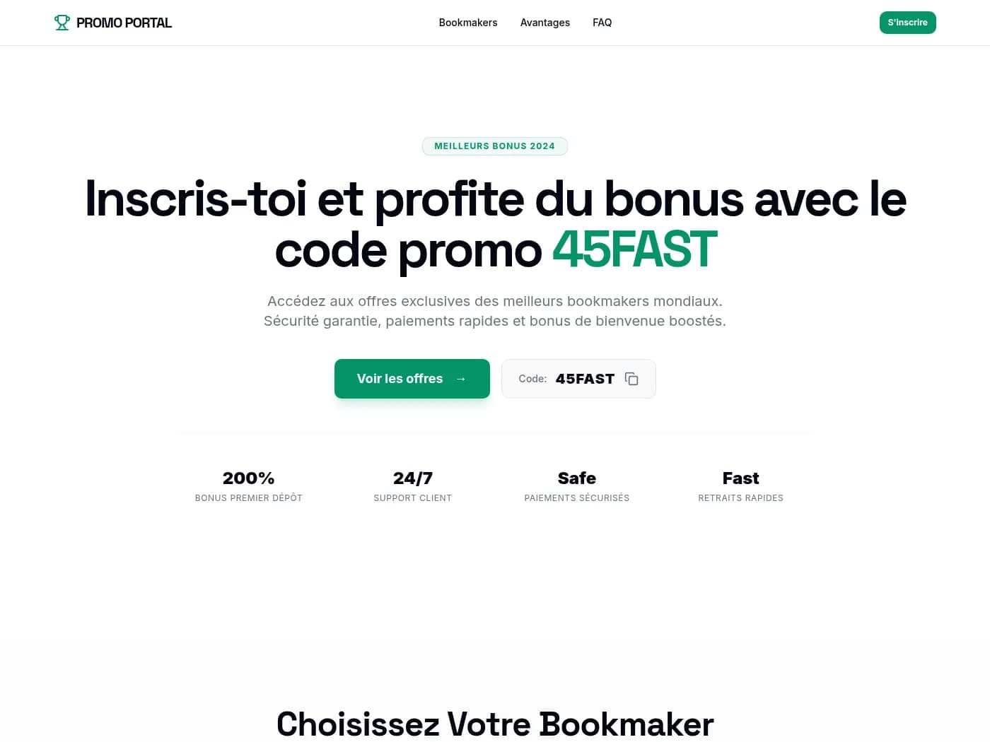 Sportsbook Promo Portal