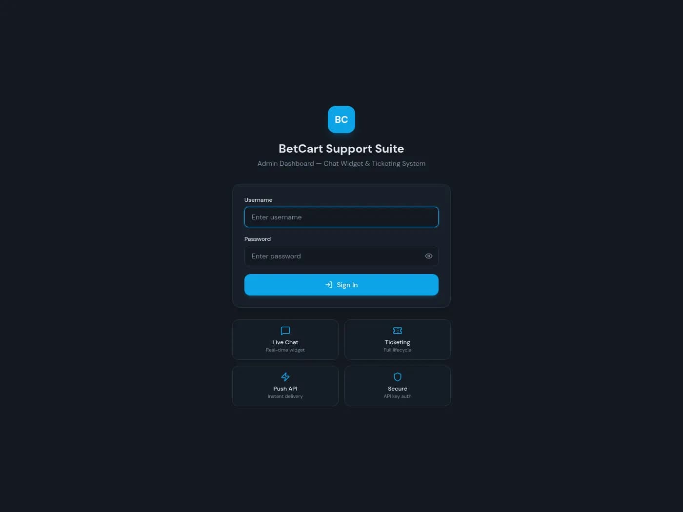 Betcart Support Suite