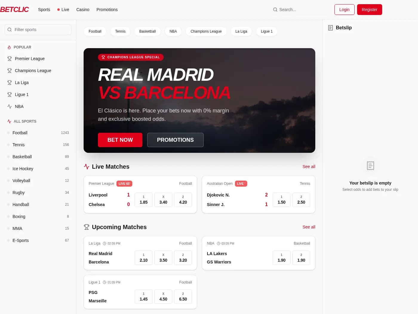 Betclic Clone