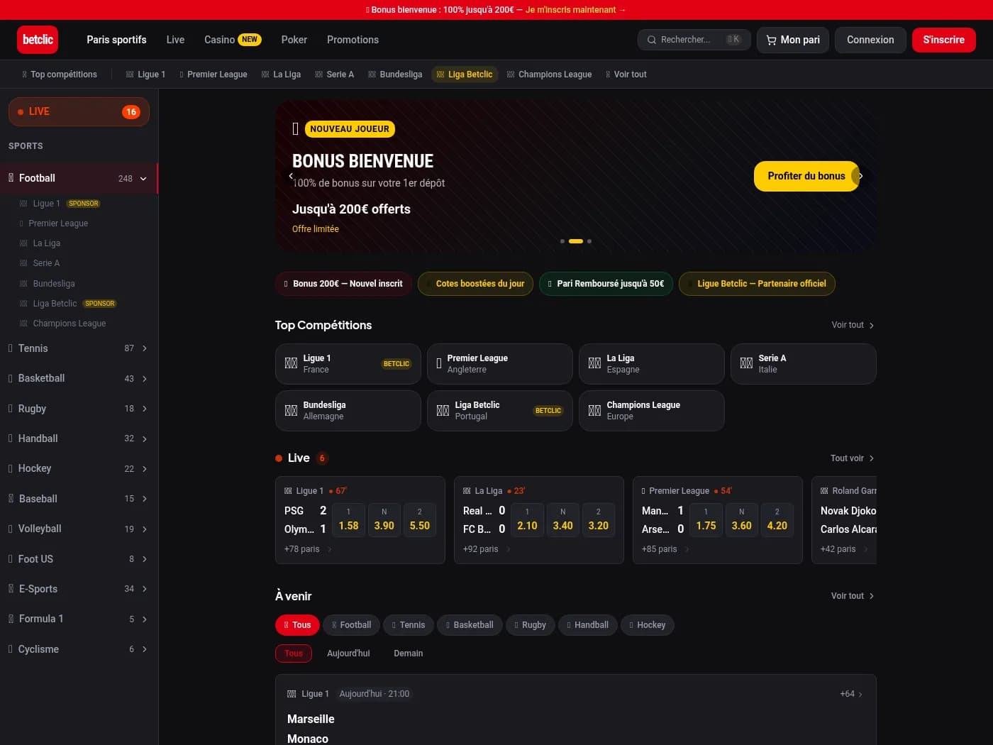 Betclic Sportsbook Clone
