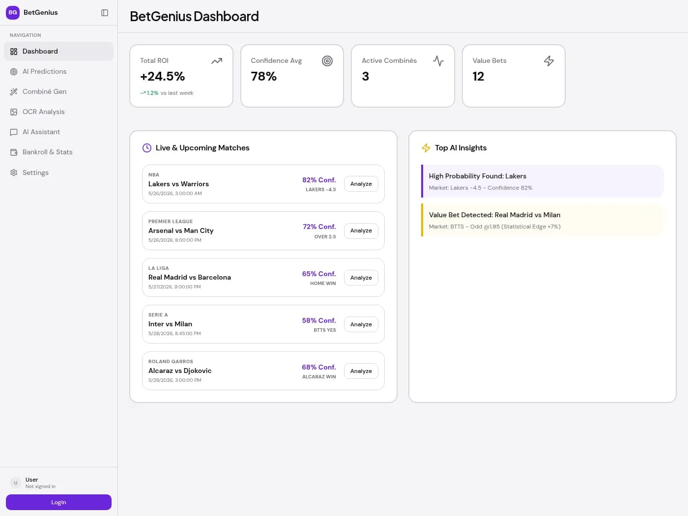 BetGenius AI Platform