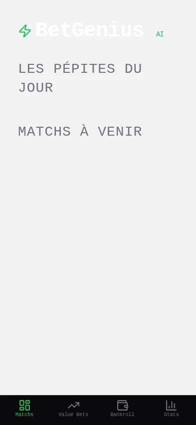 BetGenius AI Dashboard