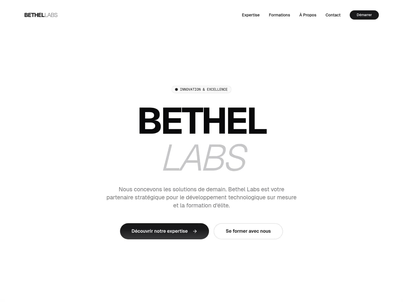 Bethel Labs Promo Site