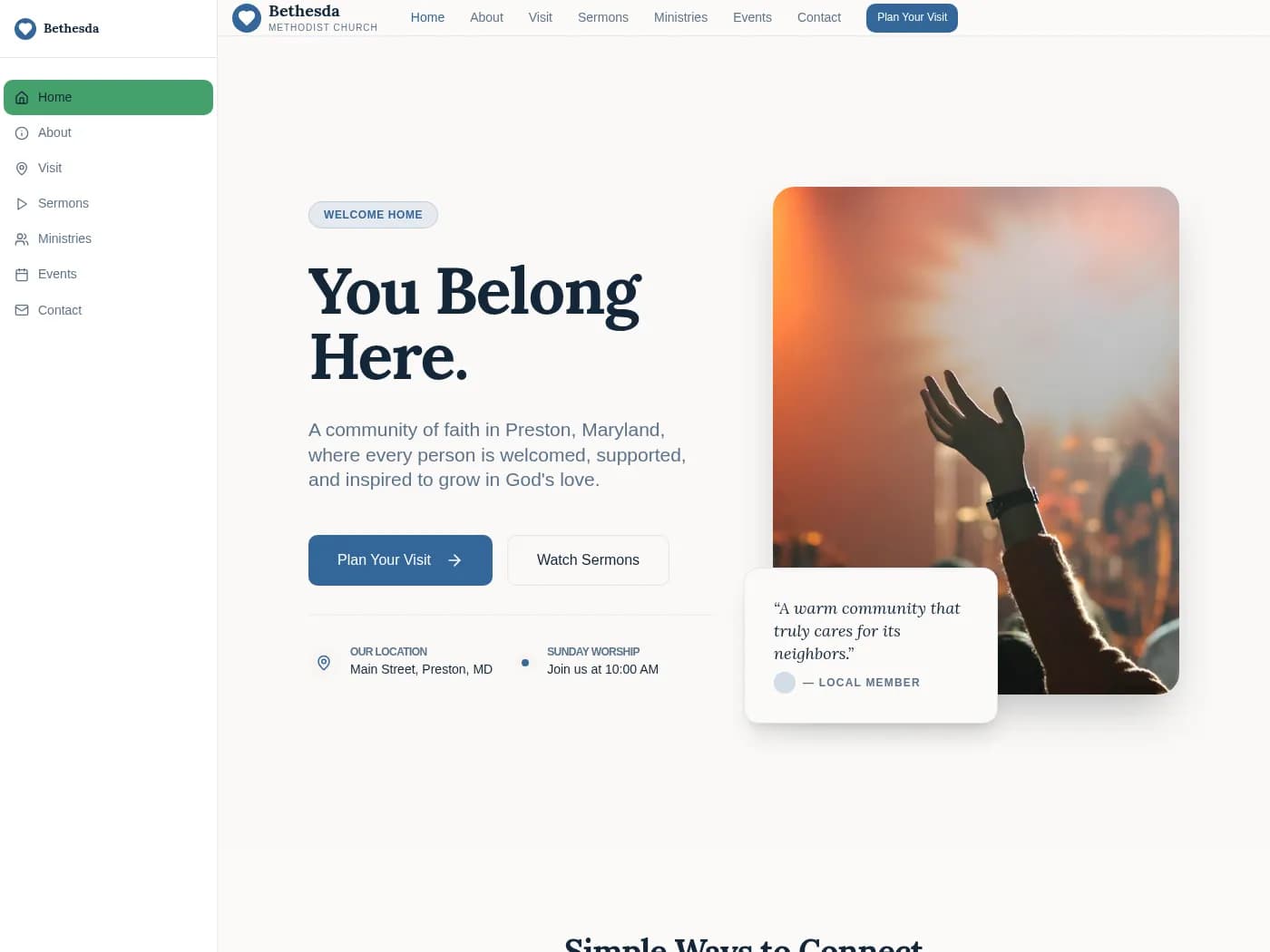 Bethesda Church Web Portal