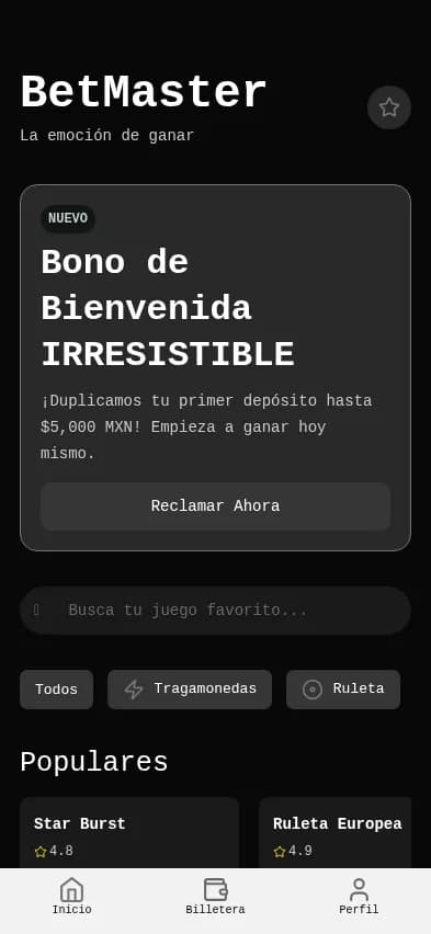 BetMaster Casino App