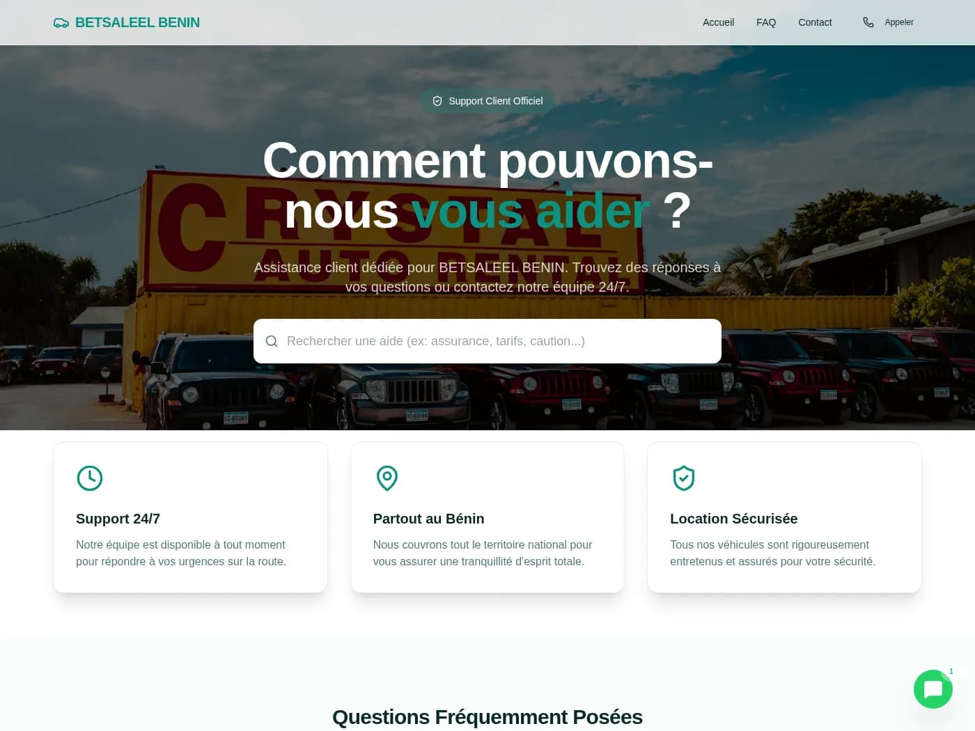 BETSAL Customer Support Site