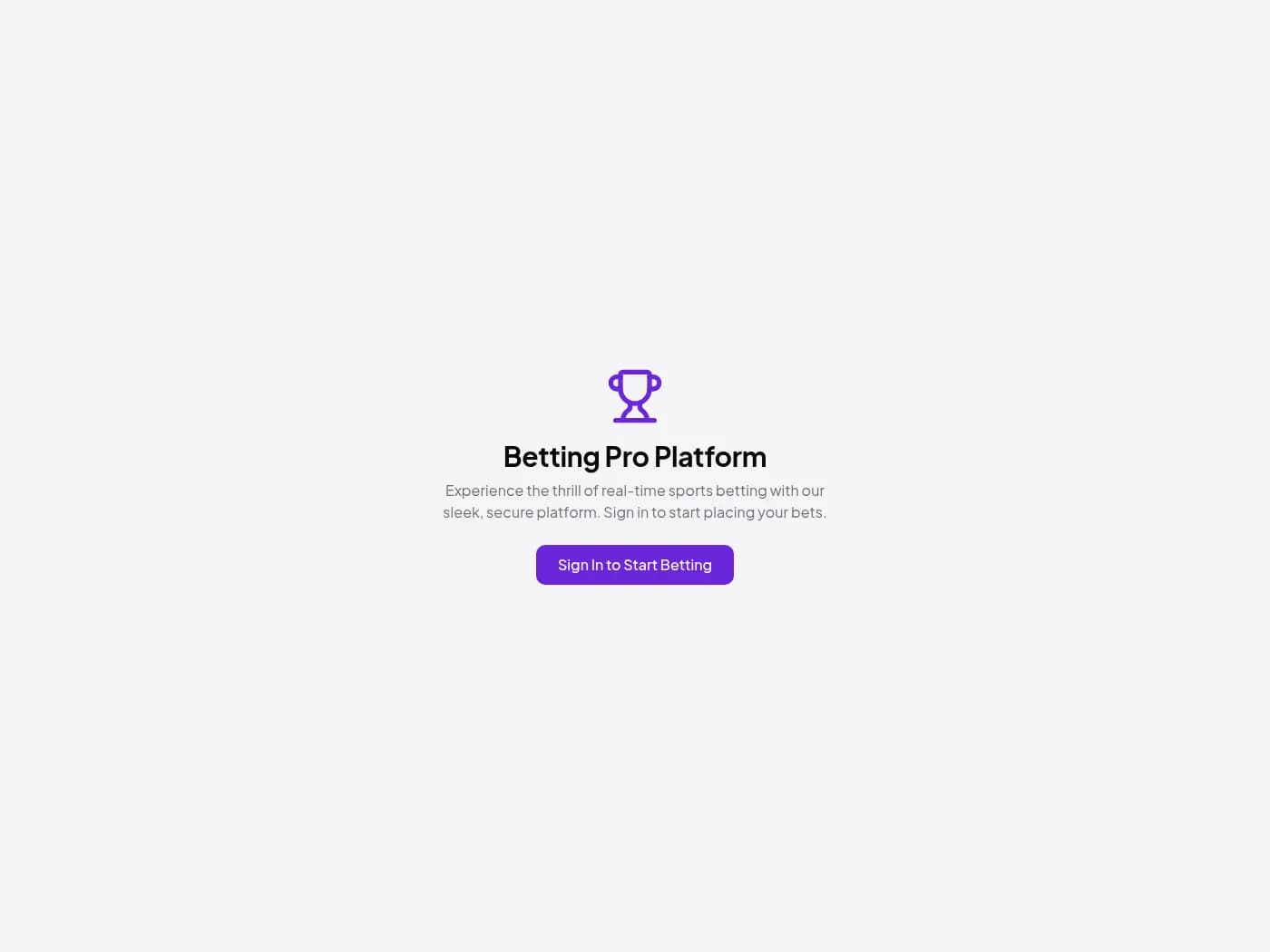Betting Pro Platform