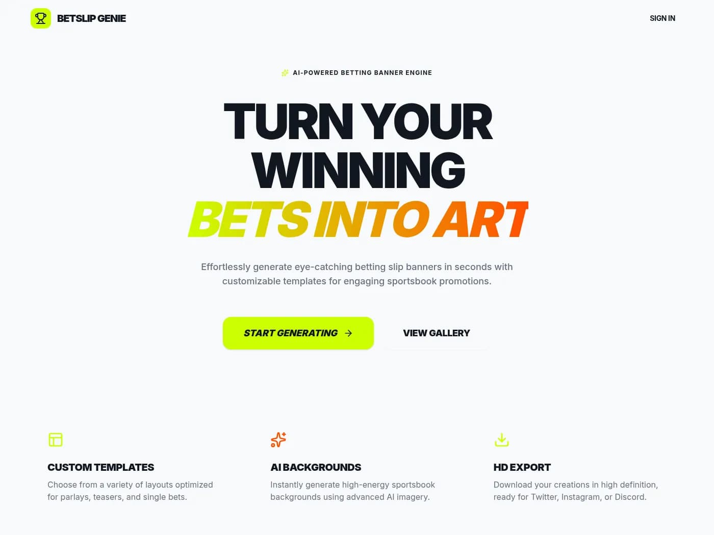 BetSlip Banner Genie