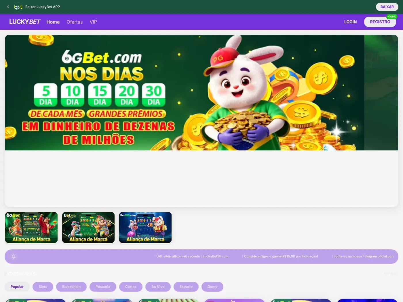 LuckyBet Web Clone