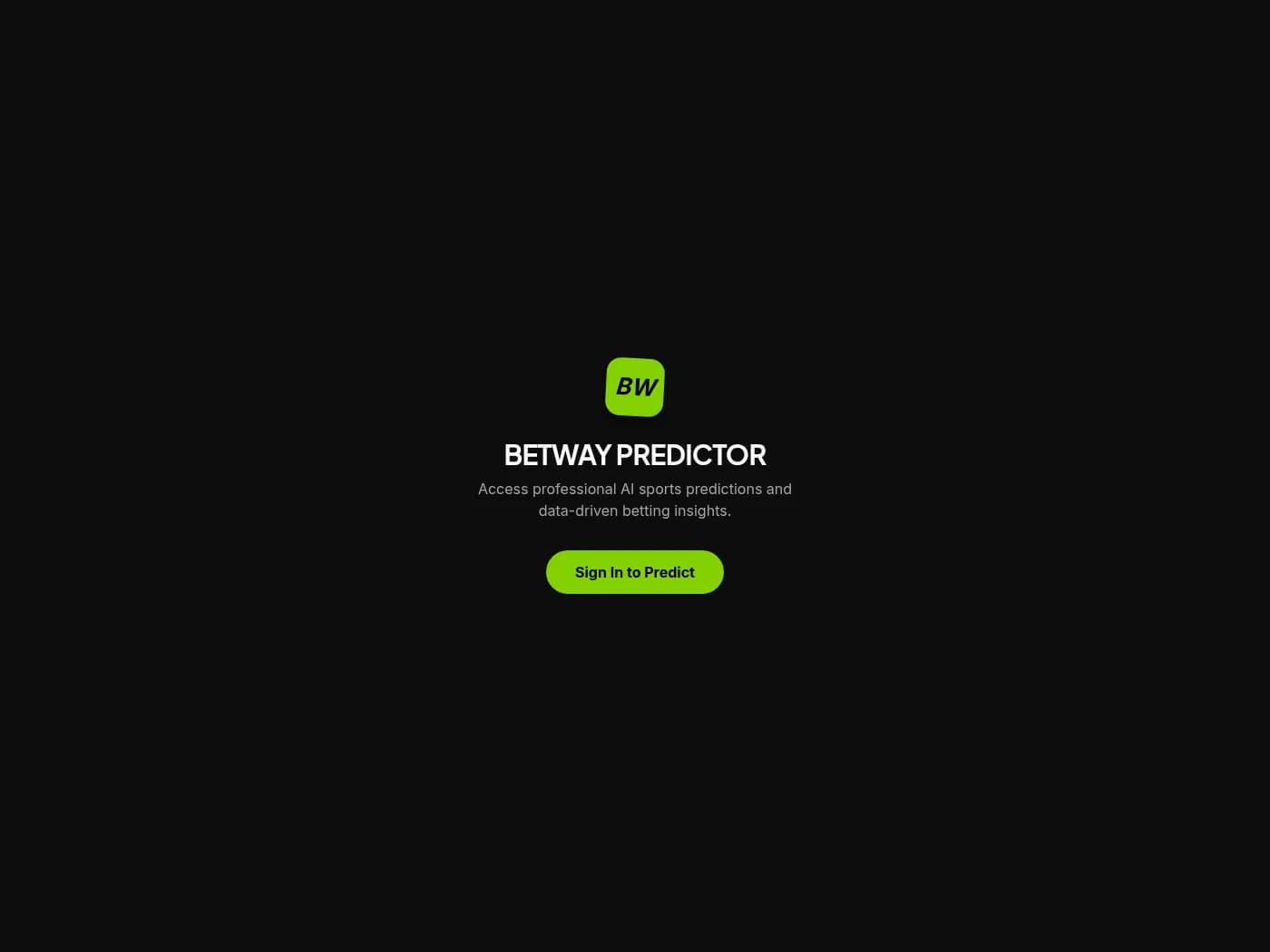 Betway AI Predictor