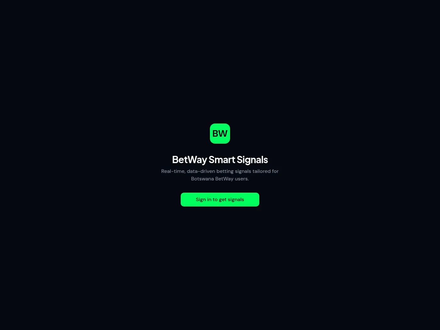 BetWay Smart Signals