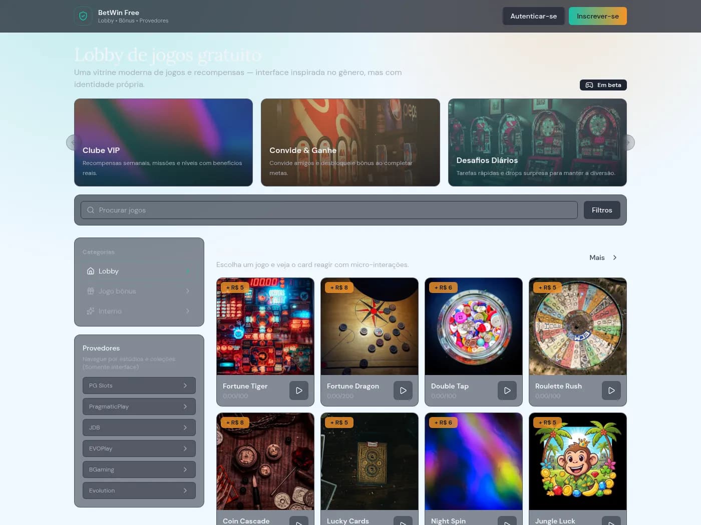 BetWin Free Clone