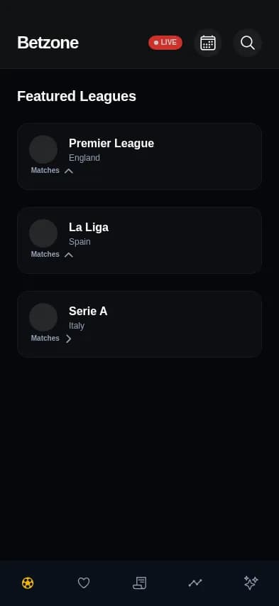 Betzone Football Elite App