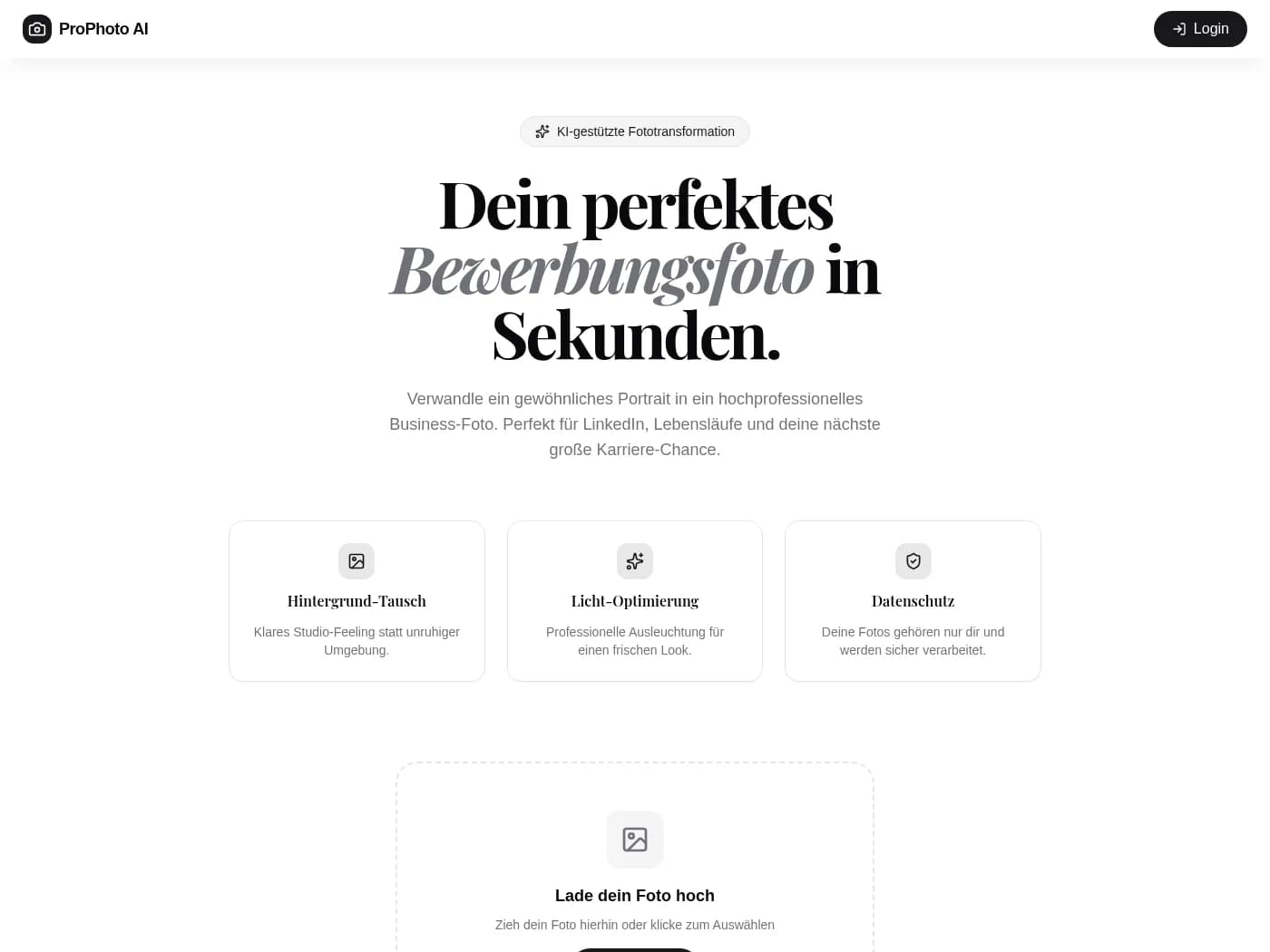 Pro Bewerbungsfoto Creator