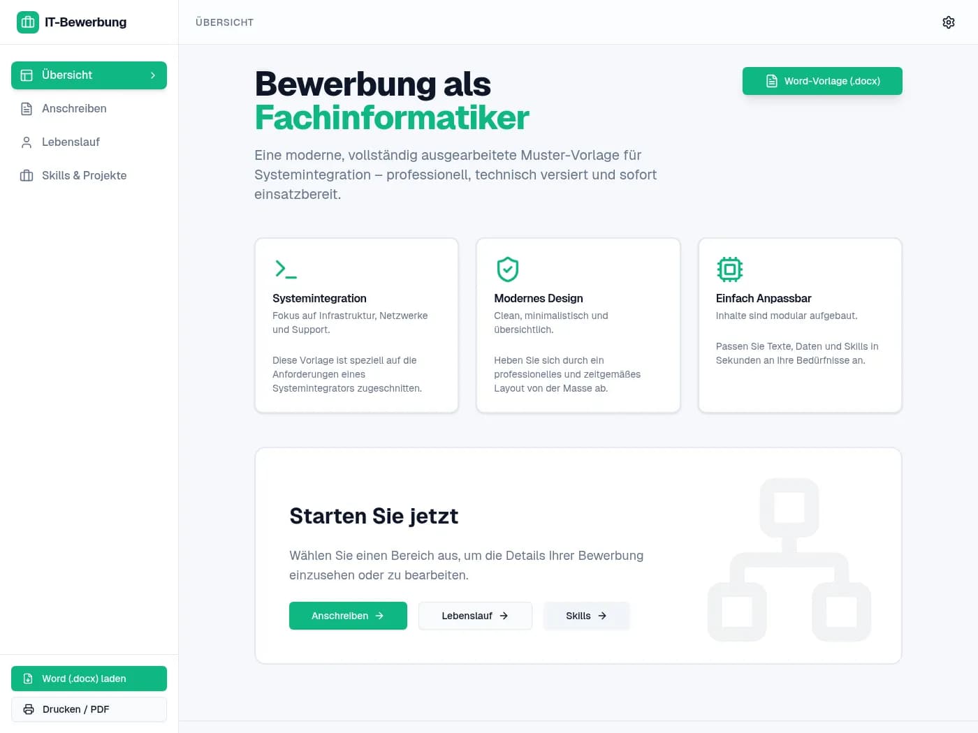 Fachinformatiker Bewerbungsvorlage