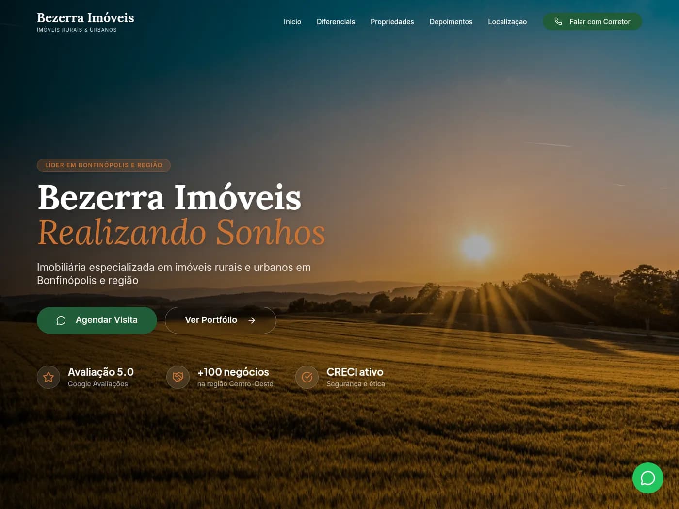 Bezerra Imóveis Landing
