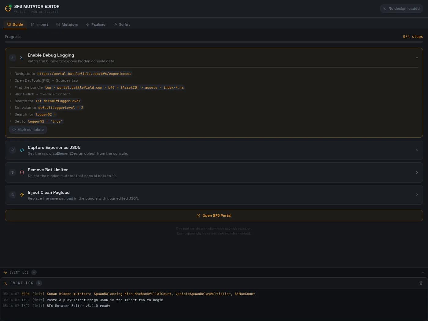 BF6 Mutator Editor