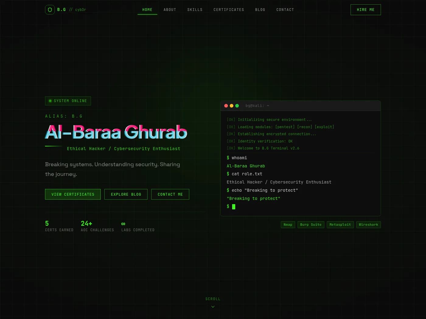 BG Cybersecurity Portfolio