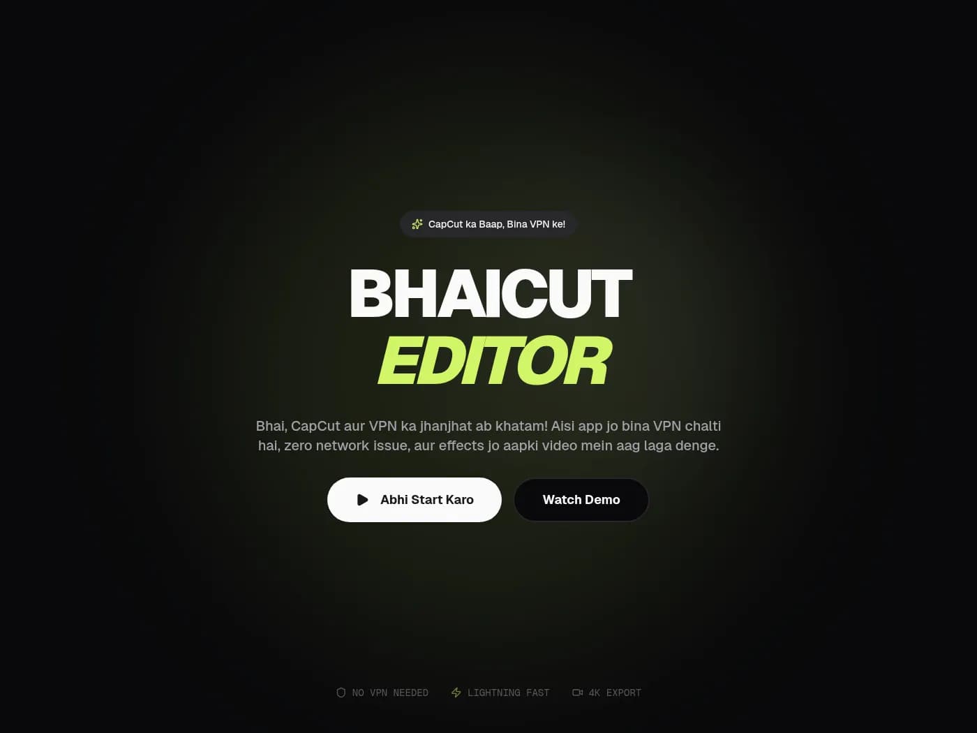 BhaiCut Video Editor