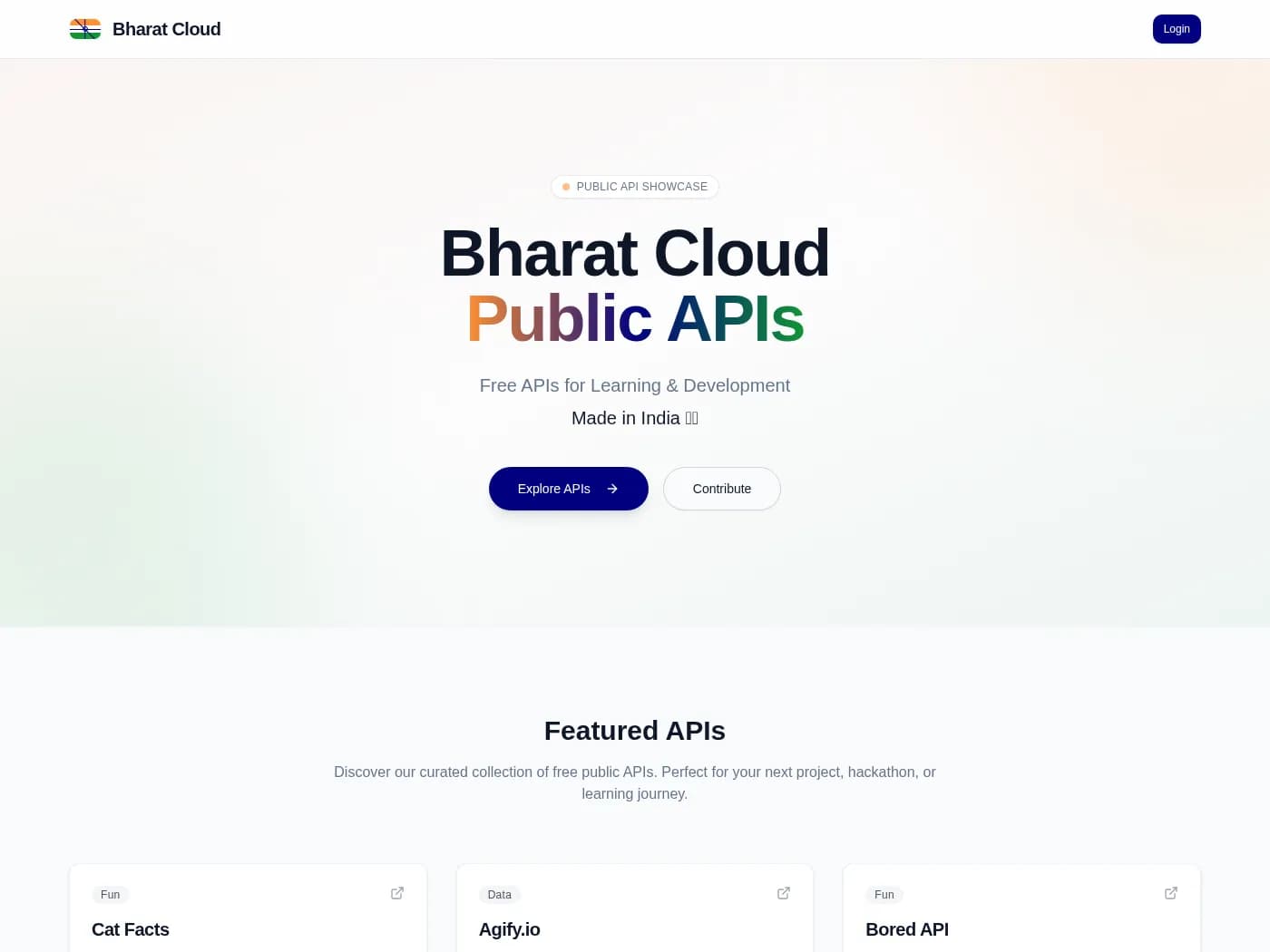 Bharat Cloud API Showcase