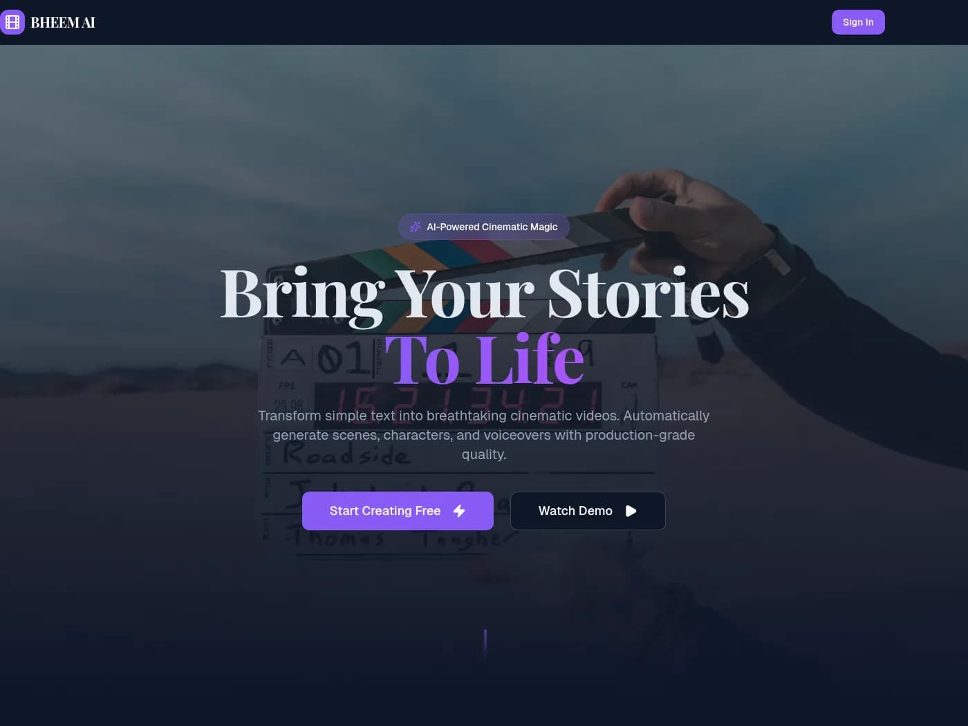 Bheem AI Cinematic Studio