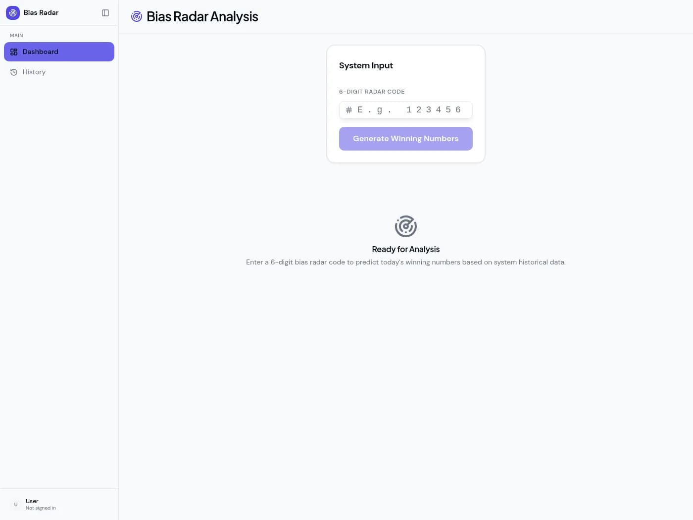 Bias Radar Lotto Picker