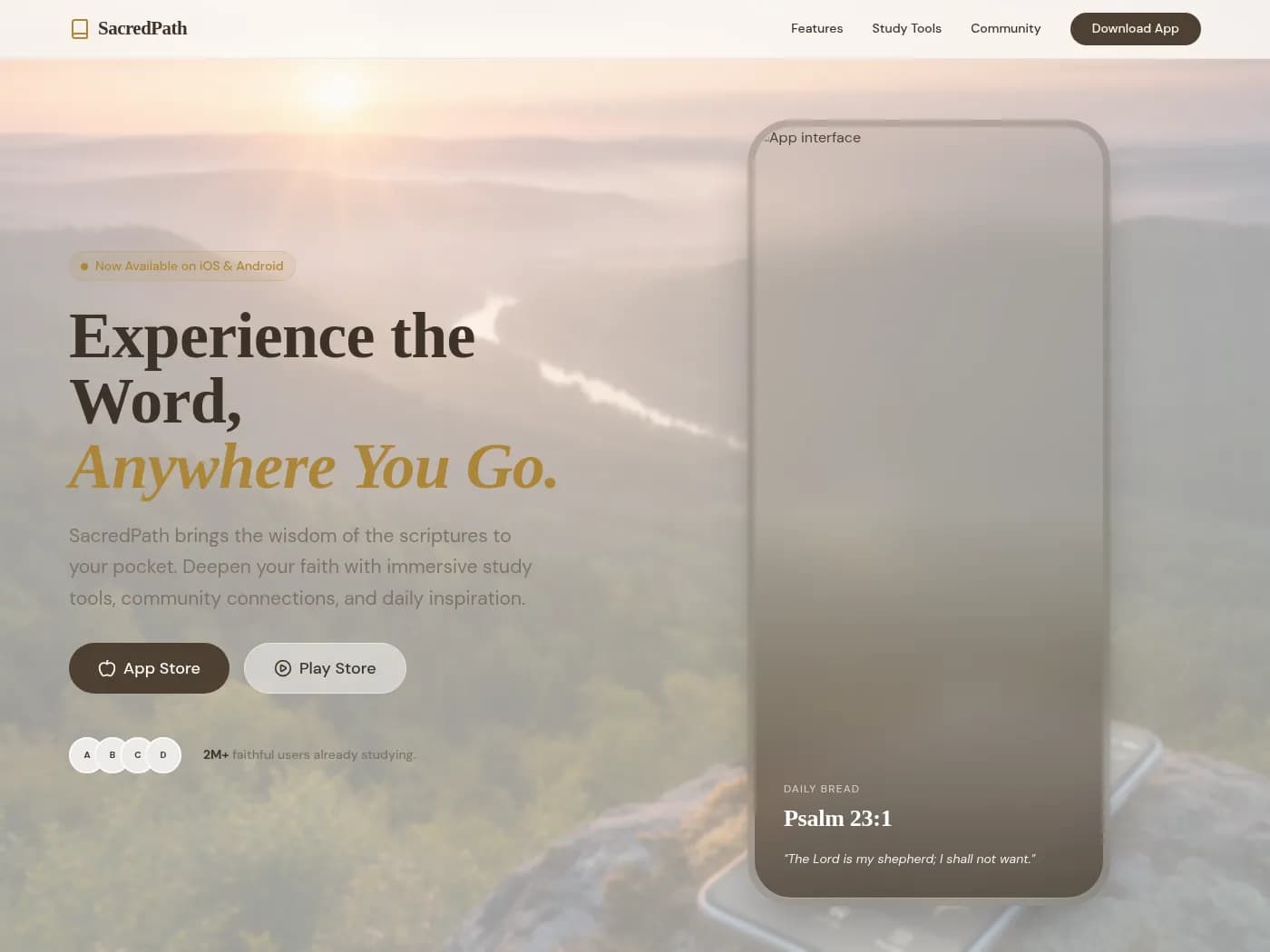 Bible App Landing Page