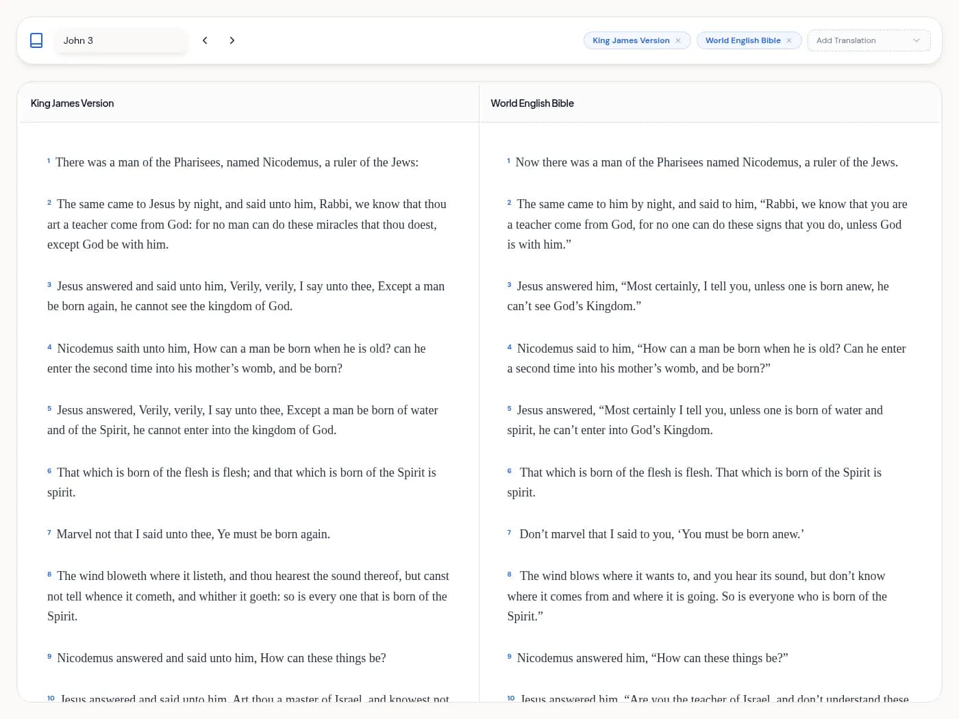 Bible Compare Web