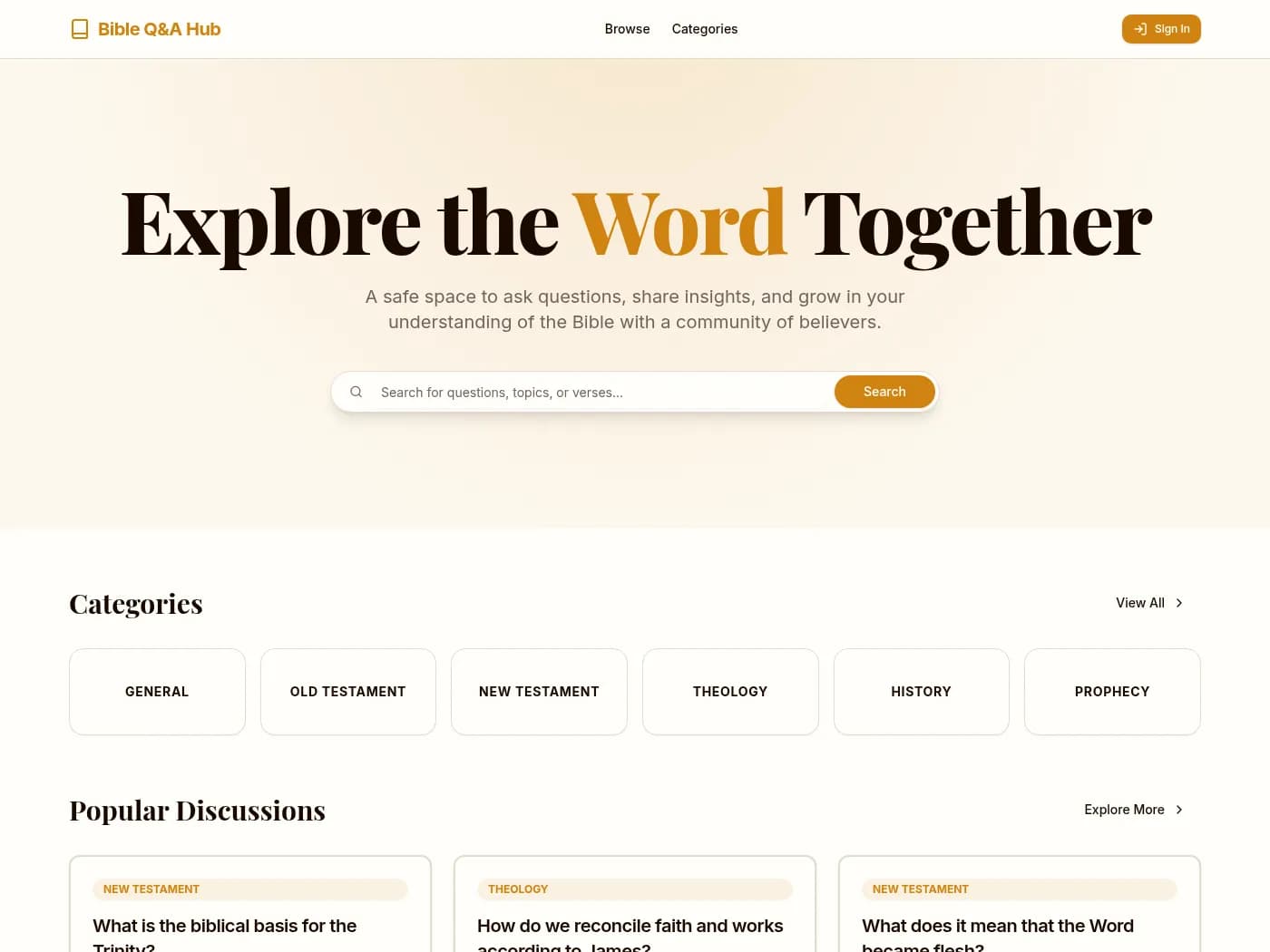 Bible Q&A Hub