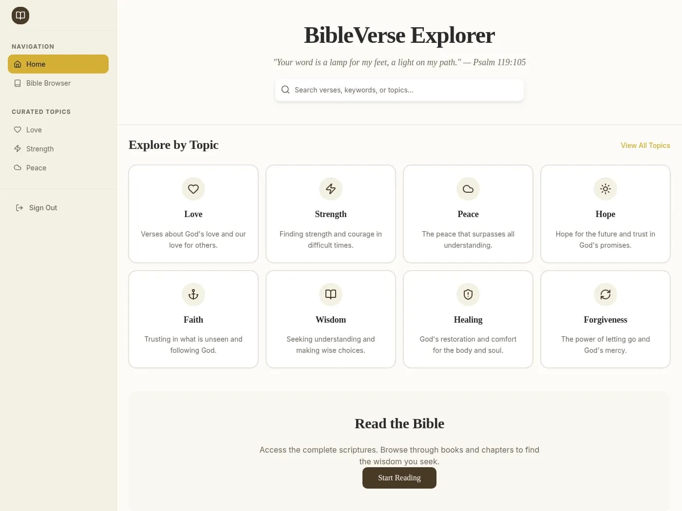 BibleVerse Explorer
