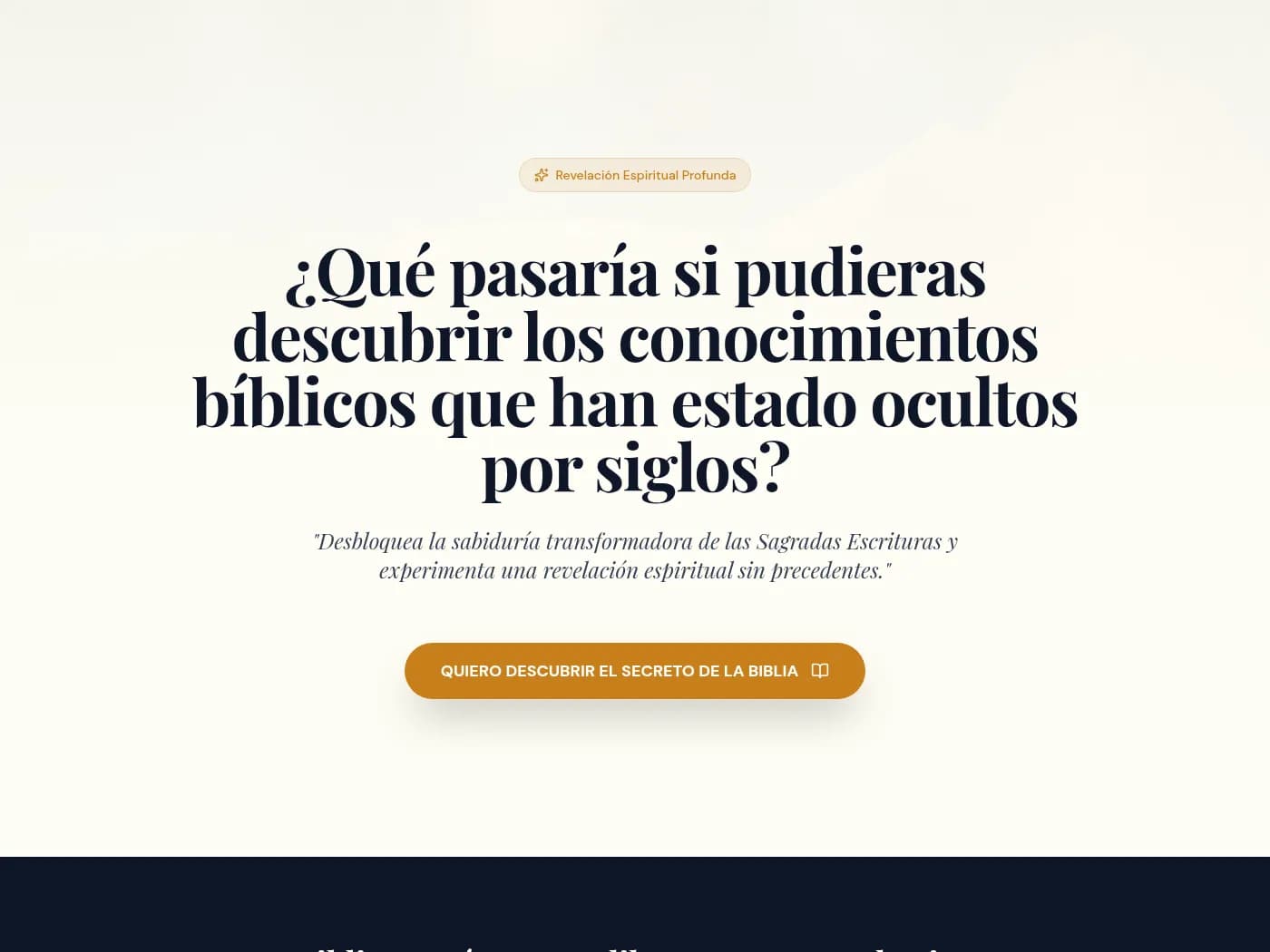 Secretos de la Biblia Landing