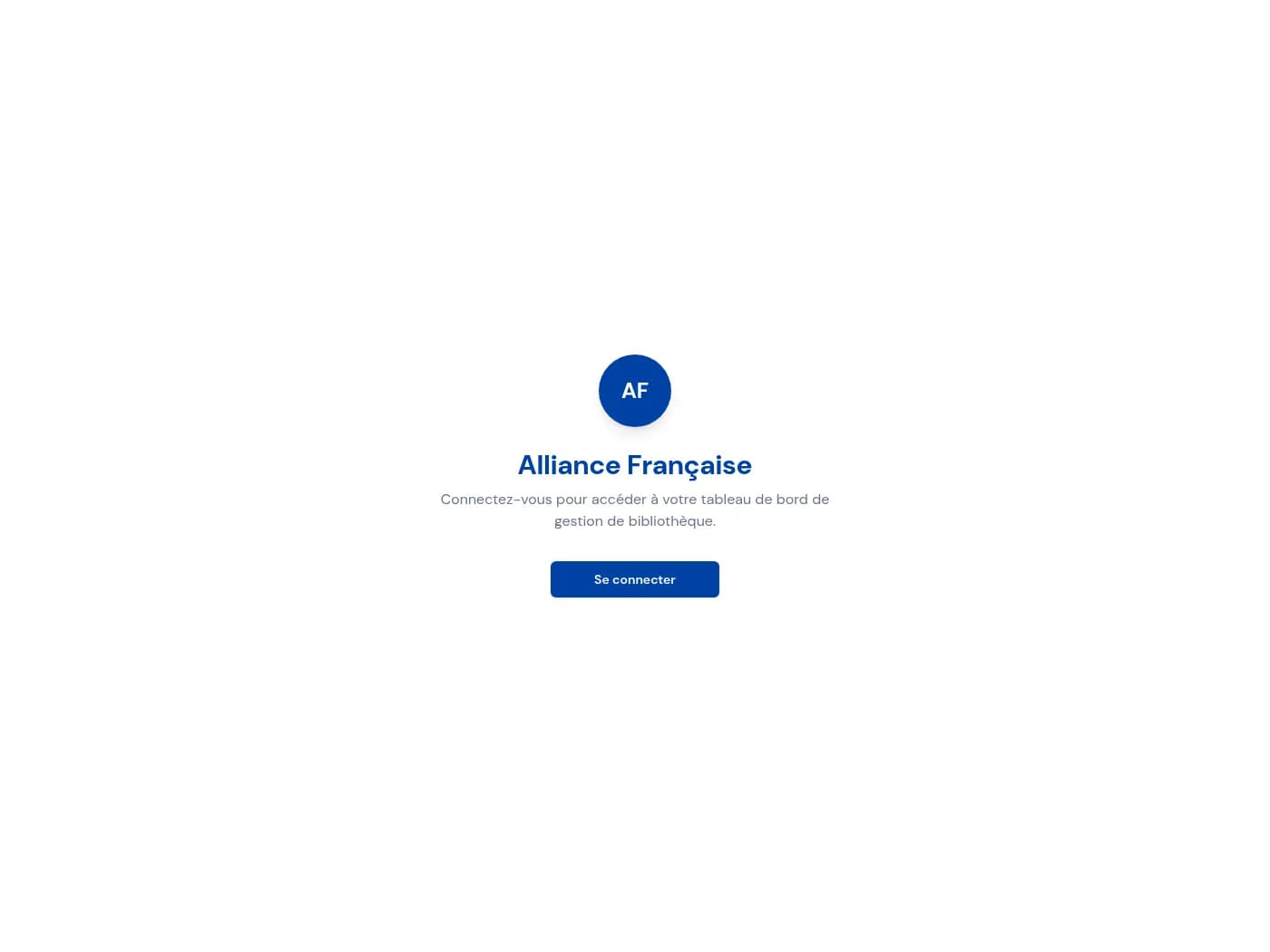 Alliance Bibliothèque Dashboard