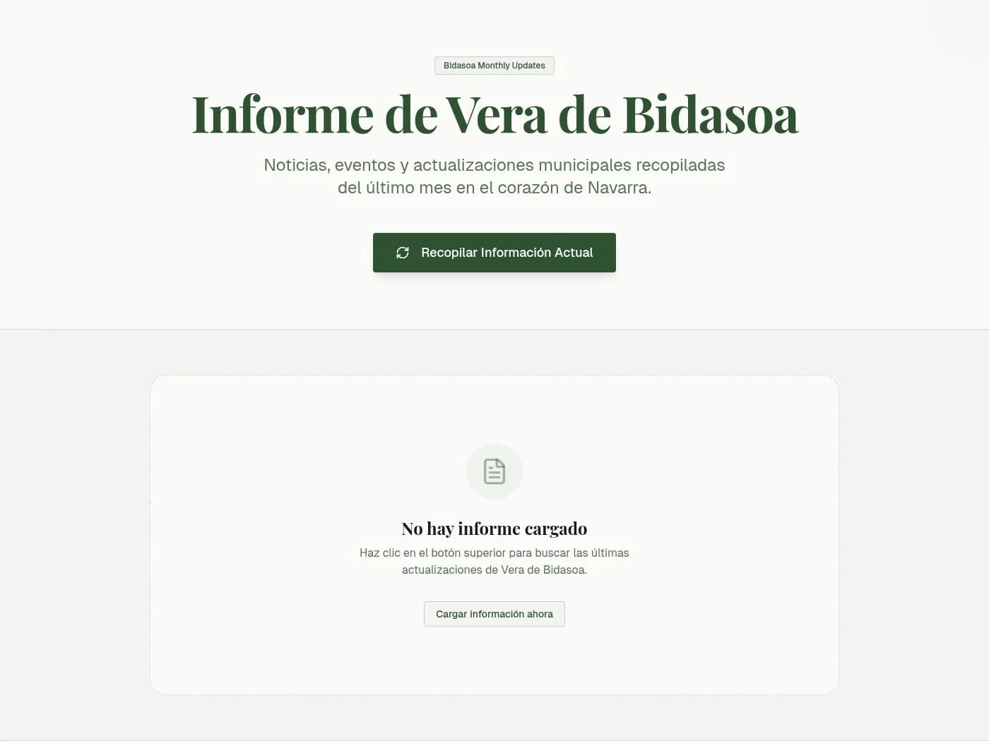Bidasoa Monthly PDF Report