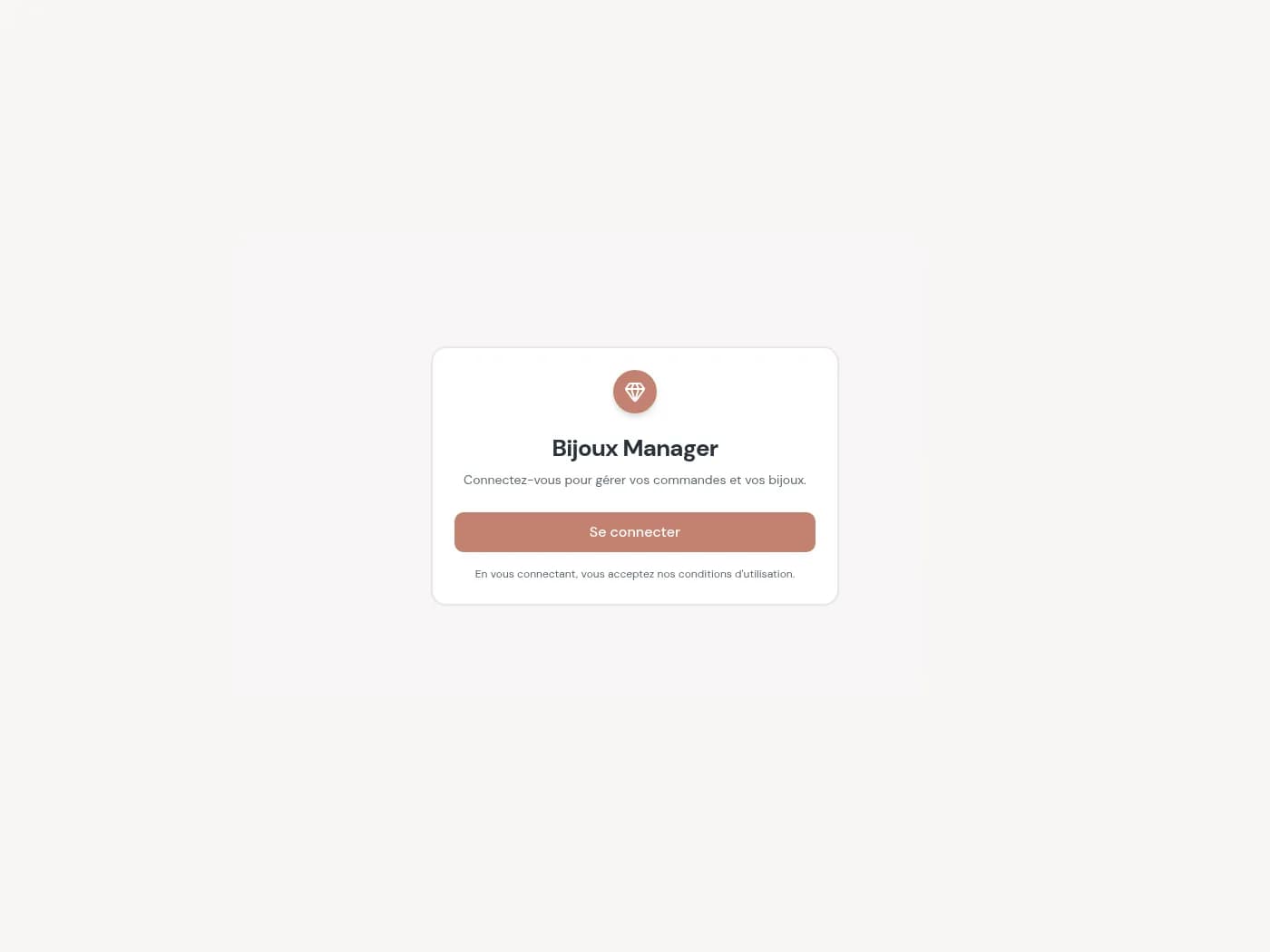 Bijoux Commande Manager