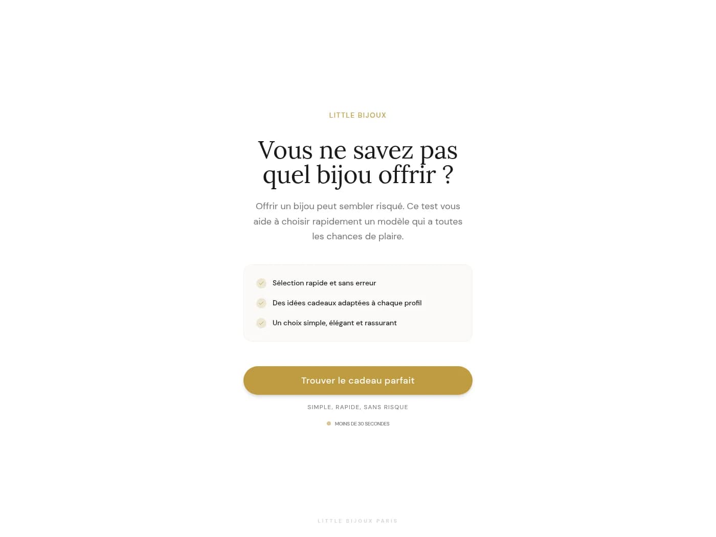 Little Bijoux Gift Quiz