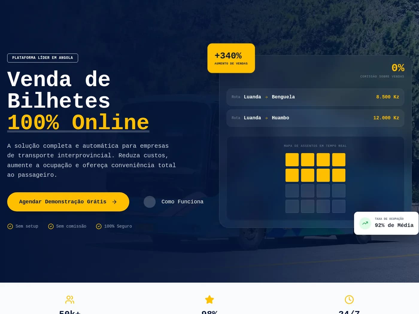 Bilhetes Online Landing