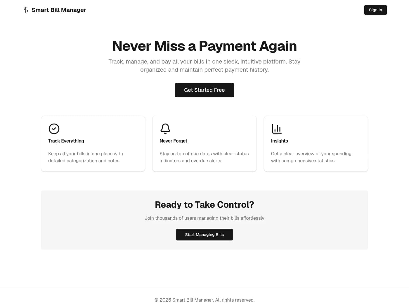 Smart Bill Manager