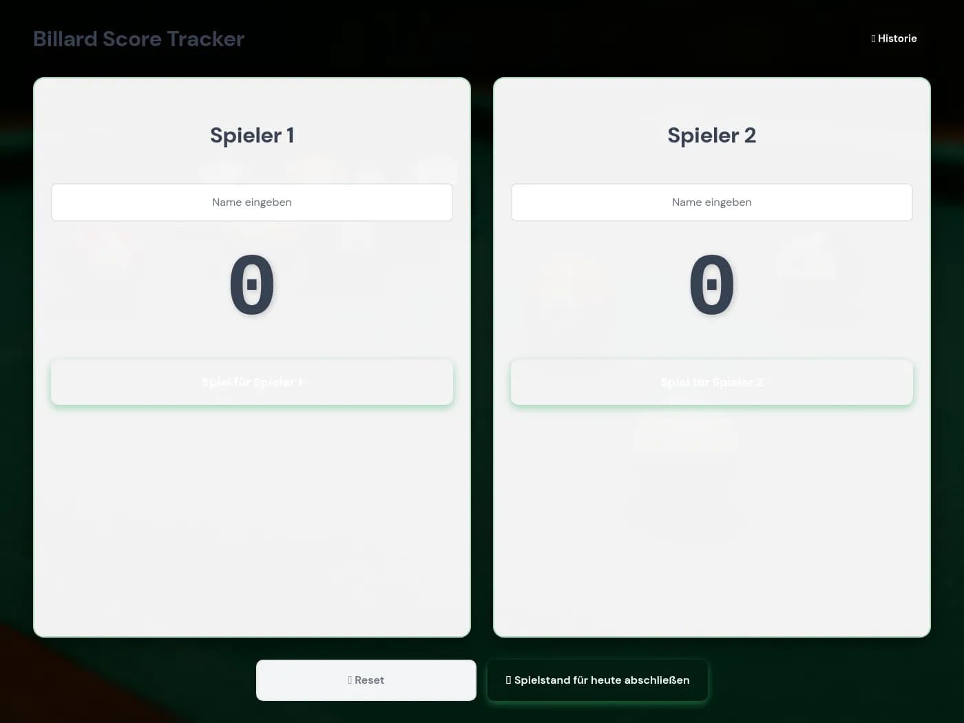 Billard Score Tracker