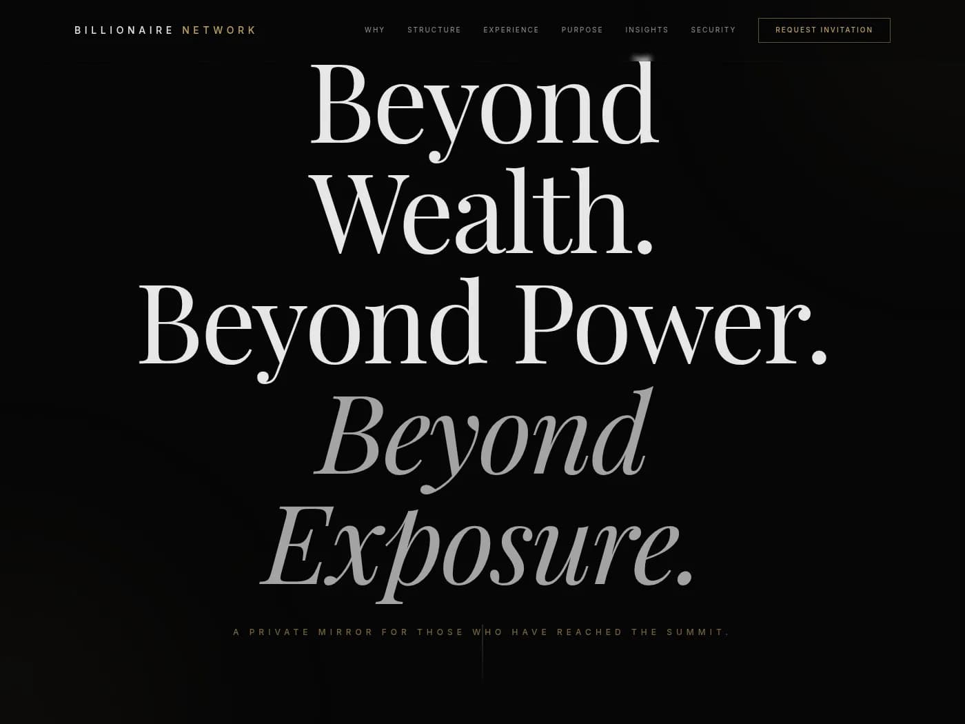 Billionaire Network Landing