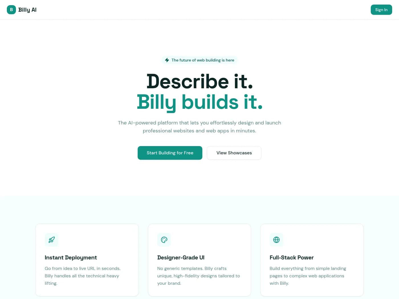 Billy AI Builder