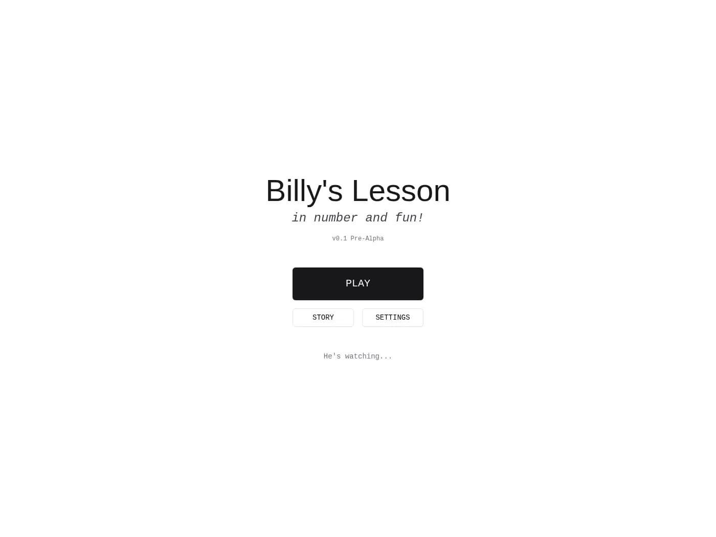 Billy's Lessons