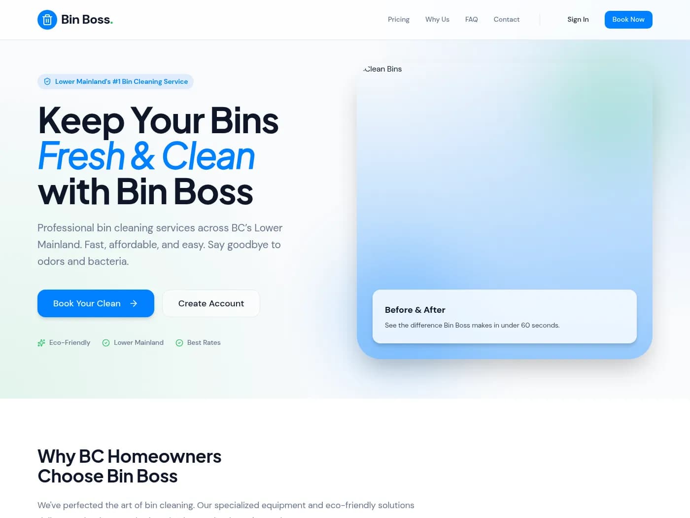 Bin Boss Clean Website